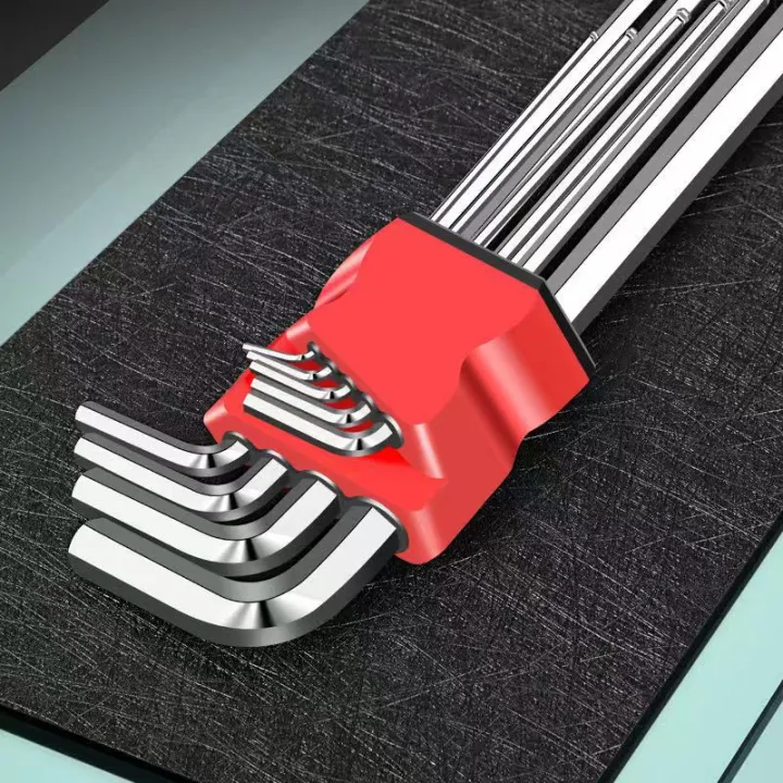 9PCS/set Universal Hexagonal Wrench L-type 90 ° Multi-function ...