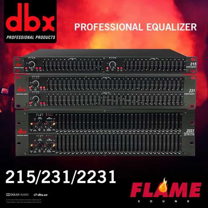 DBX EQ231 Equalizerอีควอไลเซอร์ Sound Best รุ่น มืออาชีพอีควอไลเซอร์จูนเวที KTVเสียงก้อ คู่31แถบ ...