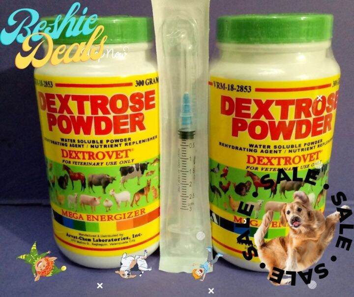 Dextrovet Dextrose Powder Mega-Energizer (300g) with 1 FREE SYRINGE ...
