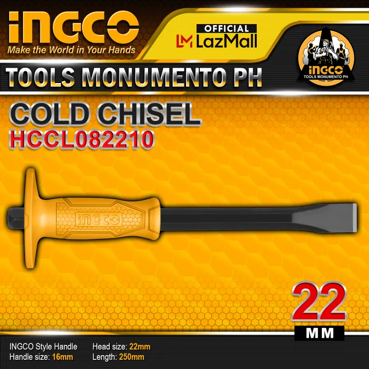INGCO 22mm 16mm 250mm Cold Chisel (HCCL082210) *INGCO TOOLS MONUMENTO ...