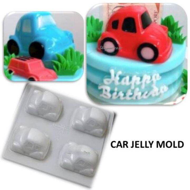 4 CARS JELLY CHOCOLATE MOULD汽车果冻模具PP模具果冻布丁模DIY年糕巧克力糕点点心模 Jelly Mould ...
