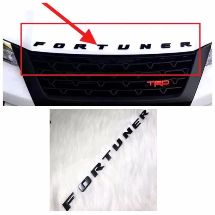 Toyota Fortuner 2016-2018 Hood Emblem Metal (Black) G-7 | Lazada PH