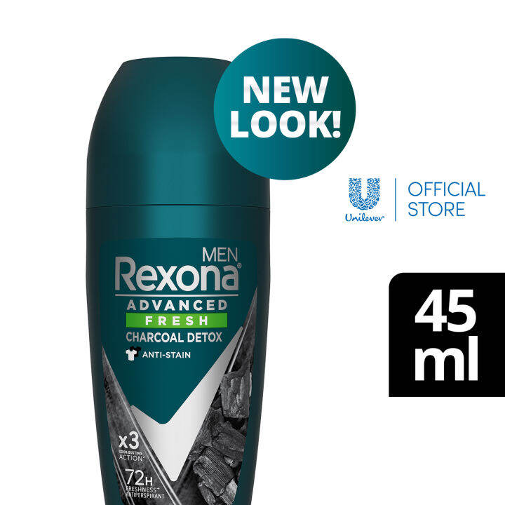 Rexona Men Motionsense Roll On Deodorant Charcoal Detox 45ml | Lazada PH