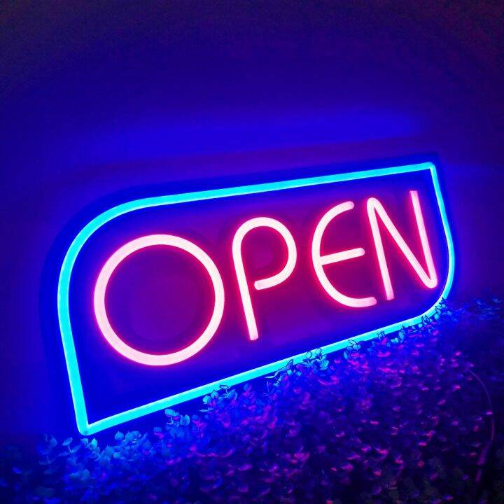 OPEN Neon Sign 20x9 Inches Ultra Bright Multiple Light Modes,Remote ...