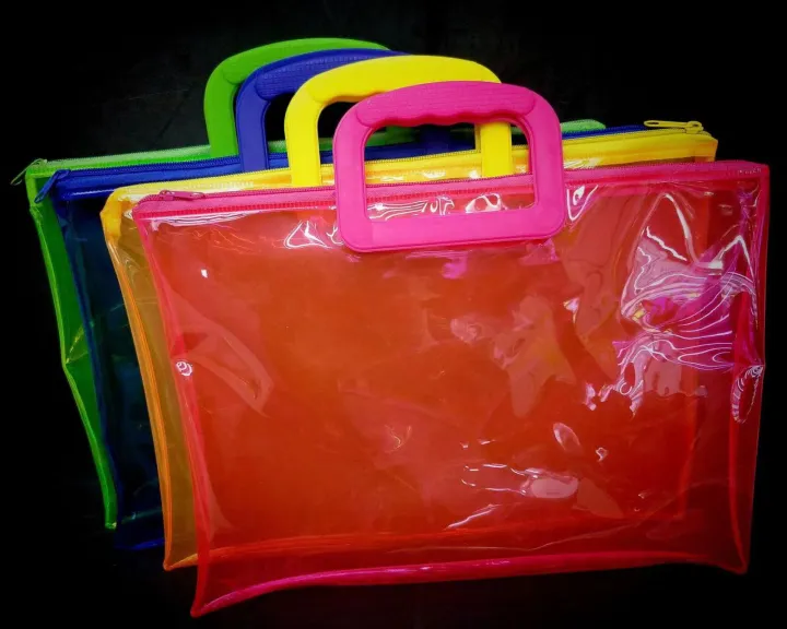 LS.Luckyone Shop PVC Colored Plastic Envelope with single handle and ...