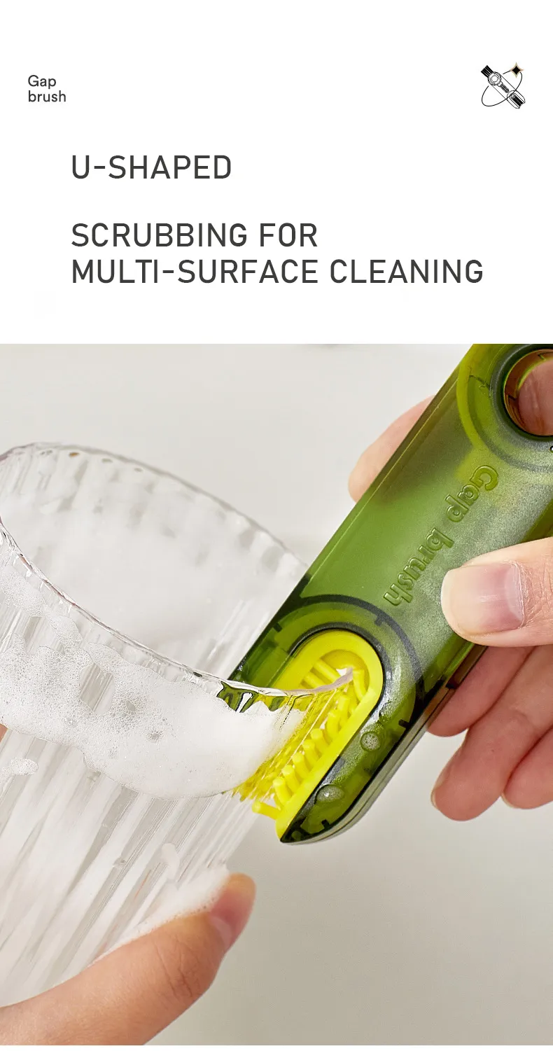 3 in 1 Multipurpose Bottle Gap Cleaner Brush,1 pcs Cup Cover Cleaning ...