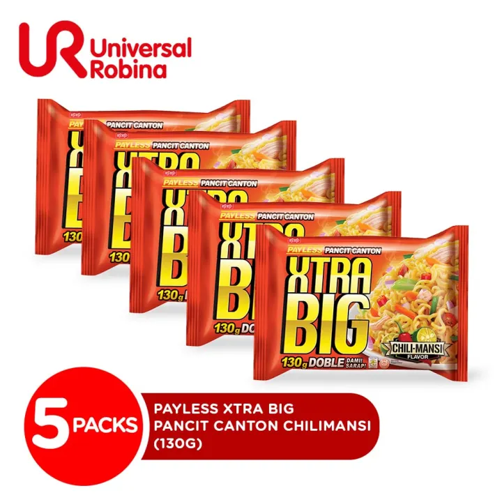 PAYLESS XTRA BIG PANCIT CANTON CHILIMANSI (130g) - Pack of 5 | Lazada PH