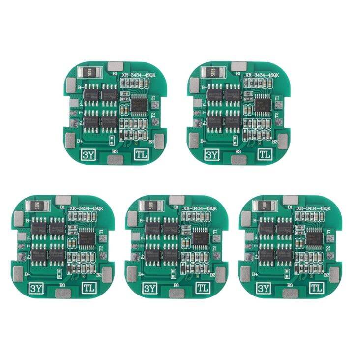 5 Pcs 4S BMS 8A 14.8V 18650 Li-Ion Lithium Battery Charge Board Square ...