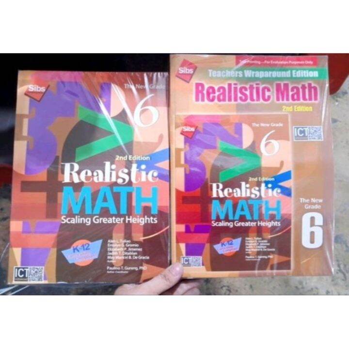 Realistic Math Grade 6 Textbook and Teachers Guide kto12 Sibs | Lazada PH