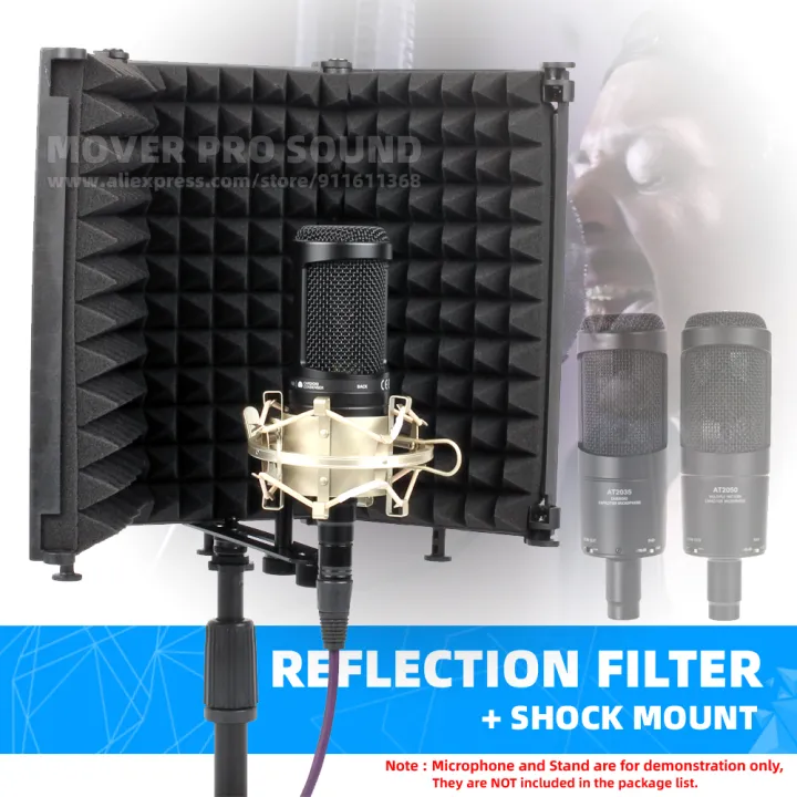 Reflection Filter Mic Shock Mount สำหรับ Audio Technica AT 2035 2050 AT ...