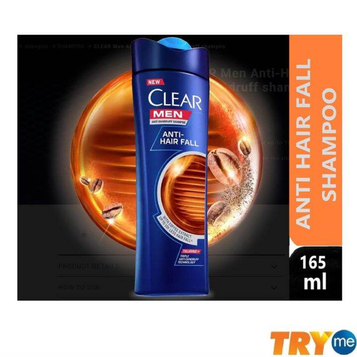 Clear Men Shampoo 165ml Anti-Hair Fall | Lazada