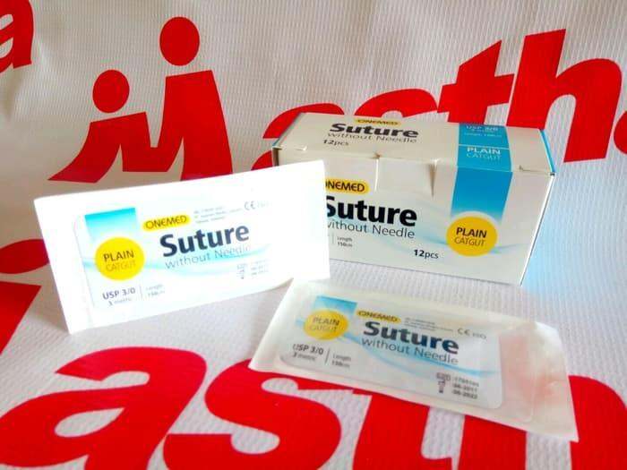 Benang Bedah Operasi Suture Without Needle Catgut Plain 3/0 Onemed Box ...