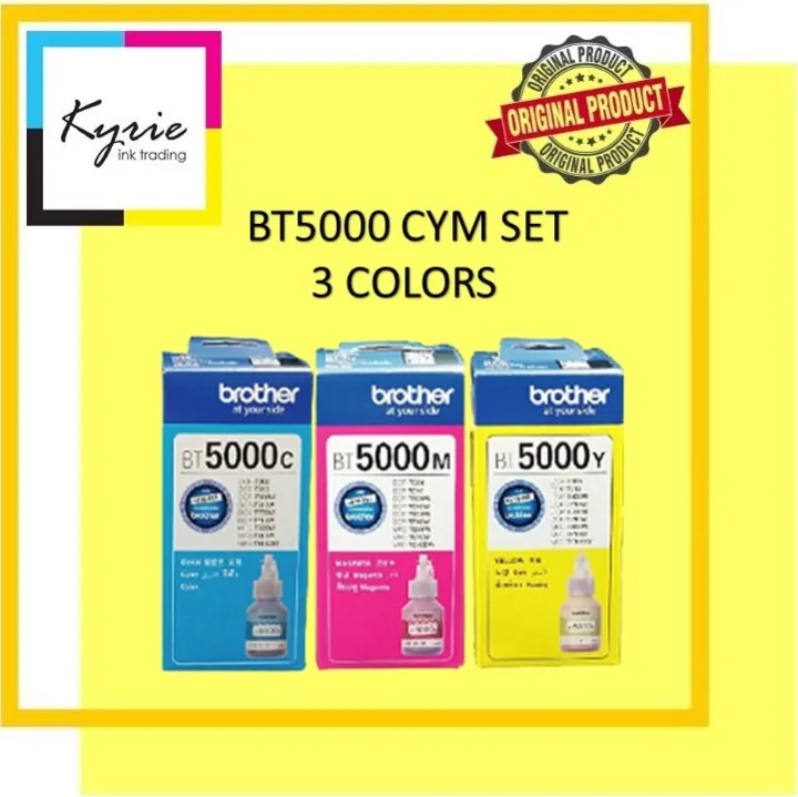 Brother BT5000 Genuine Ink Bottle Set of 3 Colors (Cyan,Yellow,Magenta ...