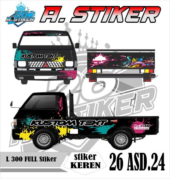 stiker mobil L300 Stiker body mobil stiker variasi mobil L300 | Lazada ...