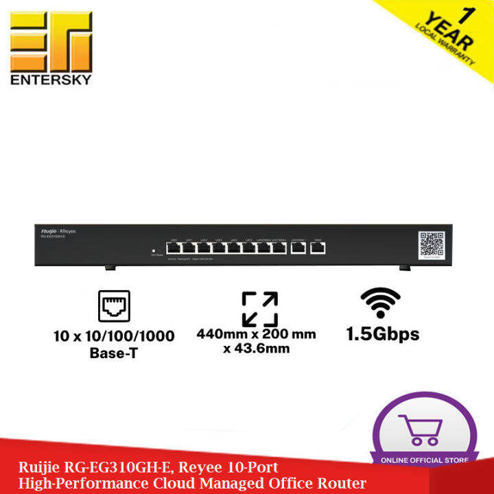 Ruijie Reyee RG-EG310GH-E Reyee 10-Port High-Performance Cloud Managed Office Router | Lazada PH