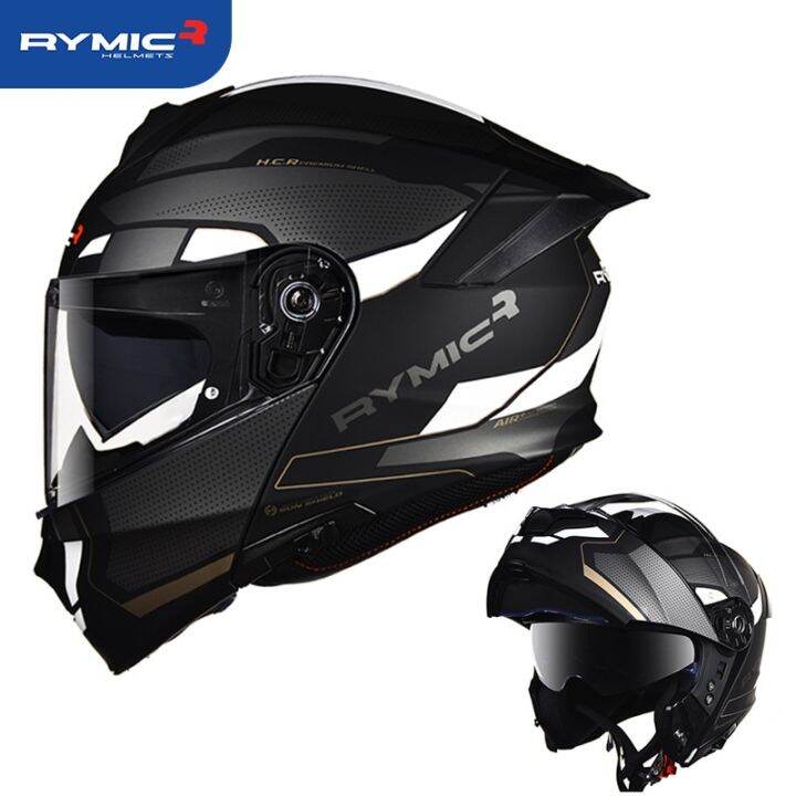 RYMIC หมวกกันน็อคแบบ Seluruh Wajah โมดูลาร์สำหรับขี่มอเตอร์ไซค์,หมวกกันน็อค Casco Moto อุปกรณ์ ...