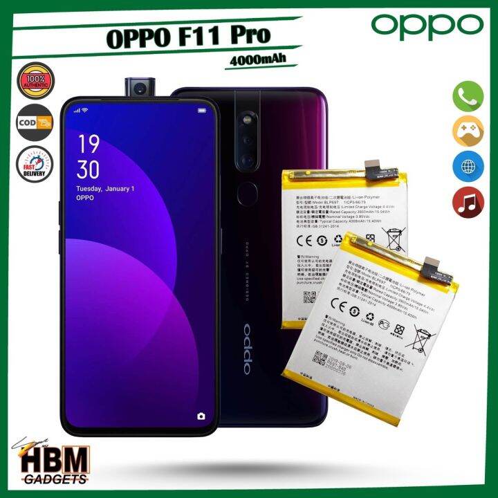 OPPO F11 Pro Battery Model: BLP697 Battery Manufacture 4000mAh | Lazada PH