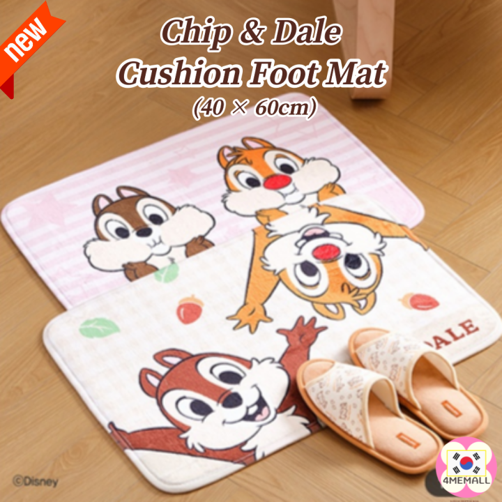 [Daiso Korea] D isney Chip and Dale Cushion Foot Mat (40 × 60cm ...