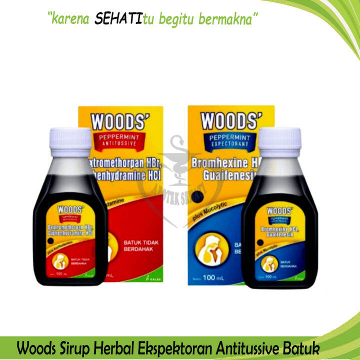 Woods Obat Batuk Berdahak Ekspektoran Antitussive Mengatasi Batuk ...