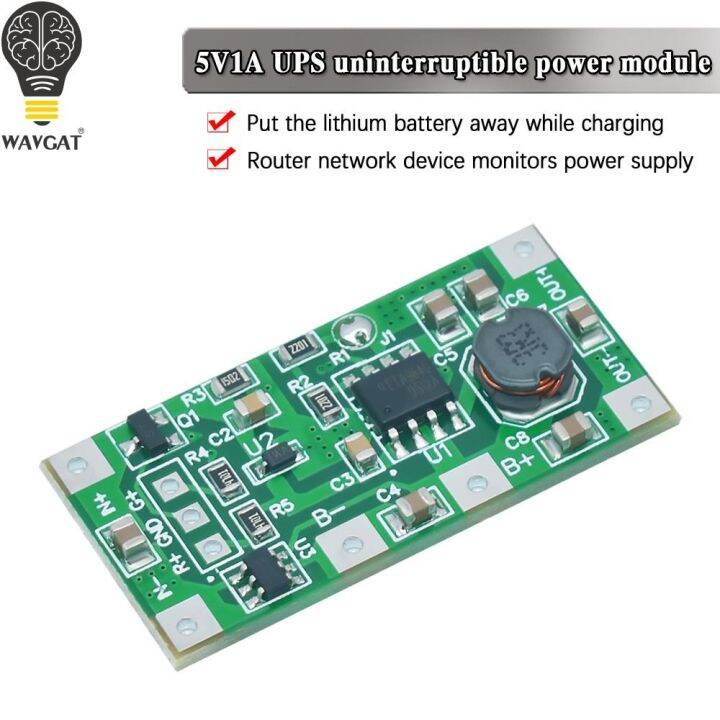 WAVGAT DC 5V 1A Charging Discharge Module for 18650 Lithium Battery UPS ...