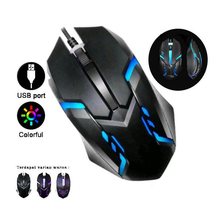 Mouse Gaming Kabel X1 Wired Optical Mouse 1200 DPI / Mouse Gaming RGB ...