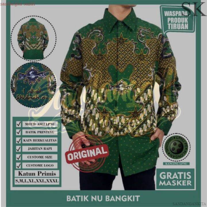 Batik NU Satu Abad Kemeja Batik NU Satu Abad Kemeja NU Satu Abad Batik Satu Abad Khidmah NU ...