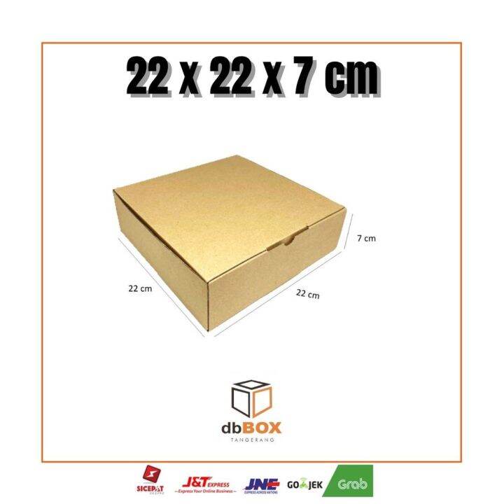 (SATUAN) Kardus 22x22x7 cm | Box Die Cut dan Easy Usage | Box Kue | Box Snack | Box Hampers ...
