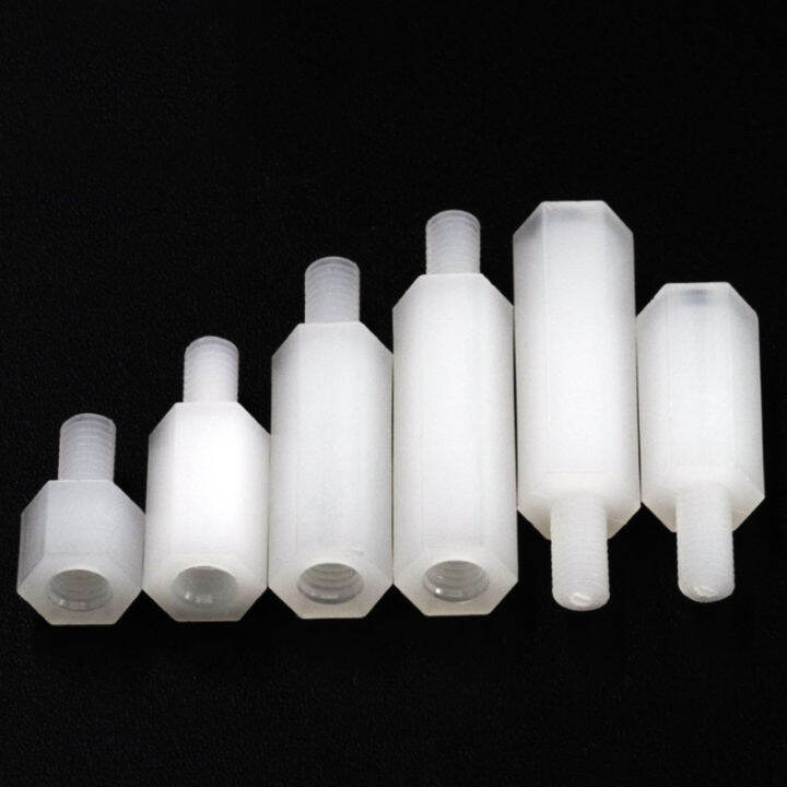 25pcs M2 M2.5 M3 M4 Nylon Hex Male Female Standoff Threaded Pillar Mount PCB Board PC ...