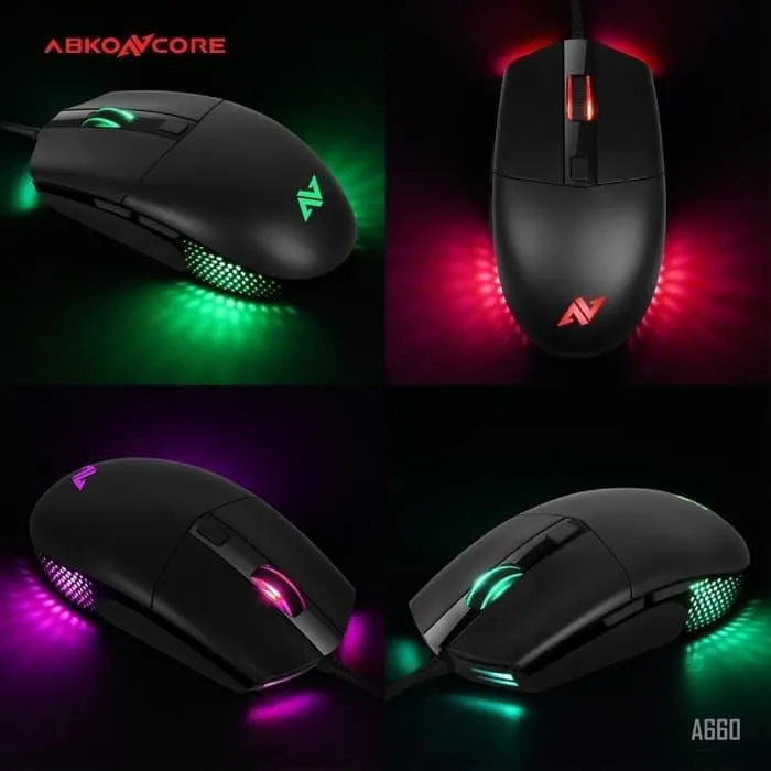 ABKONCORE A660 RGB Gaming Mouse - Pixart PMW 3325 | Lazada Indonesia