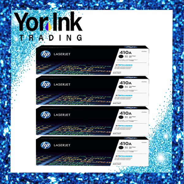 HP 410A Black Original LaserJet Toner Cartridge (CF410A) set of 4 ...