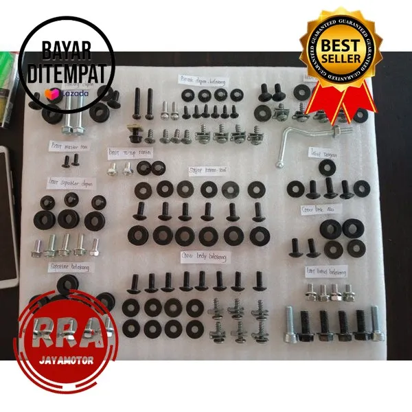 baut full body motor fizr lengkap karet baut ring dan bosh | Lazada ...