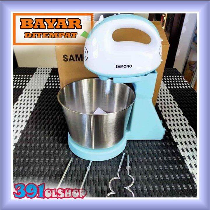 Samono Stand Mixer 2 Liter MK-01 Stainlesstel Mangkuk 5 Kecepatan ...