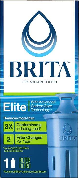 Brita Replacement Filter Elite With Advanced Carbon Core Technology 1 ...