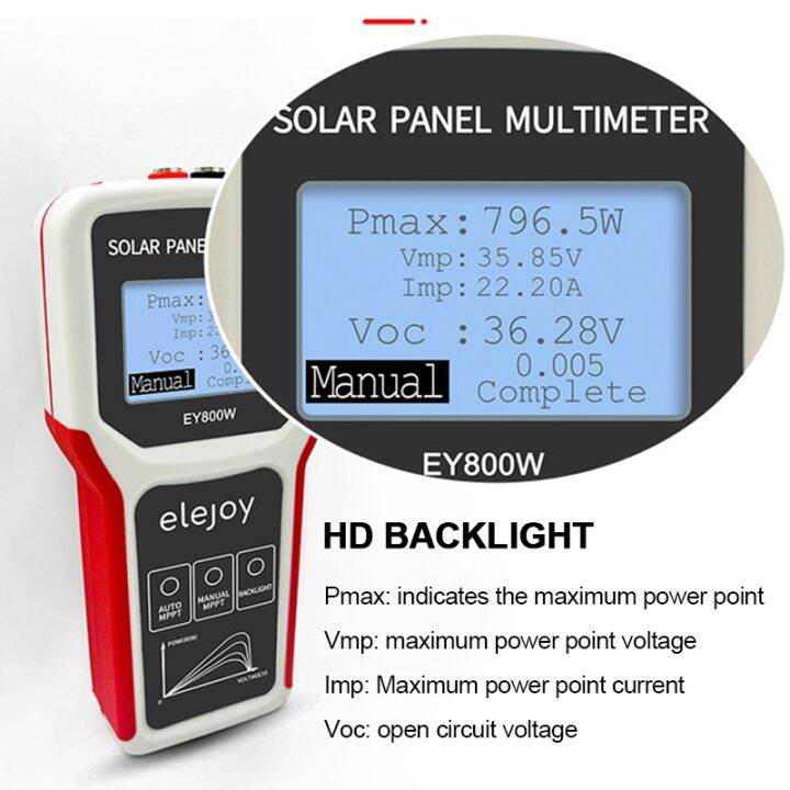 Smart MPPT Multimeter 400W/800W Solar Panel Power Supply Multimeter ...