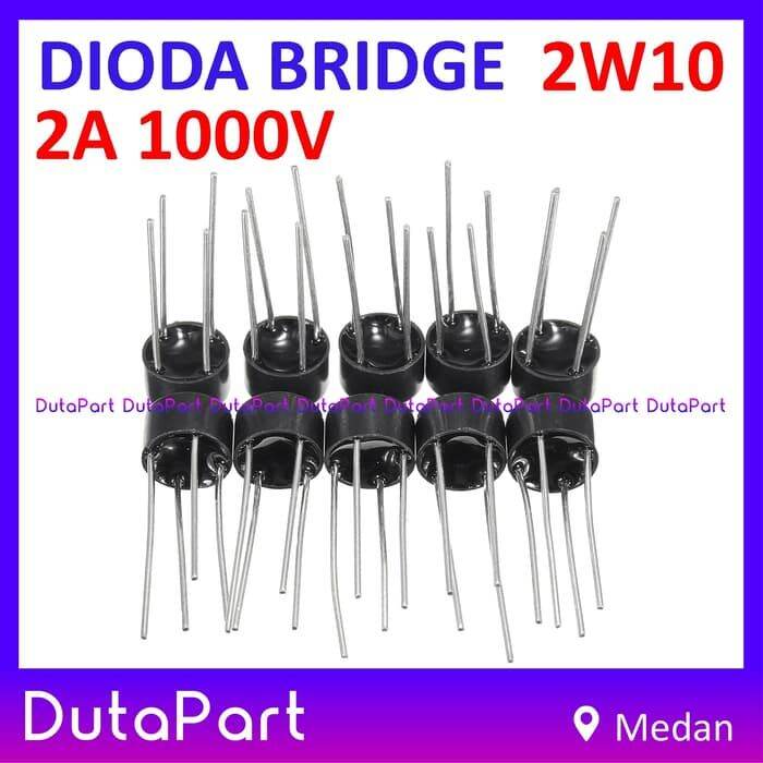 20 PCS 2W10 2A 1000V Dioda Jembatan Bridge Rectifier Diode Rangkaian 4 ...