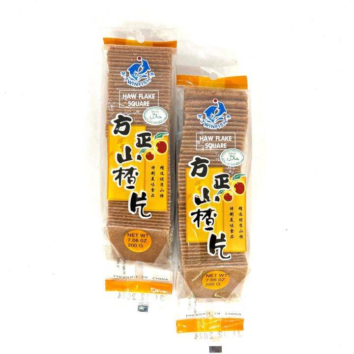 Twinfish Haw Flake Square 双魚 方正山楂片 200g | Lazada