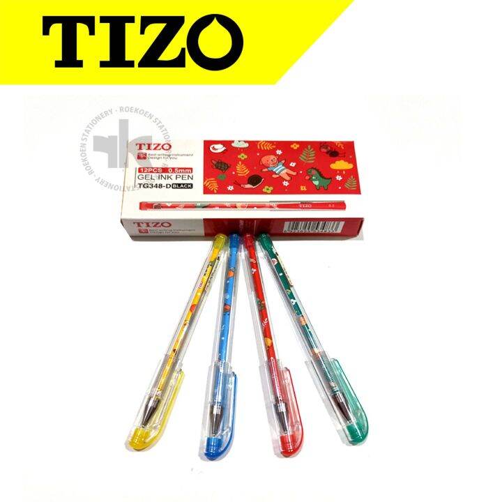 Ballpen Gel 0.5mm Tizo TG-348 - Pulpen Anak Pena Sekolah Ballpoint ...