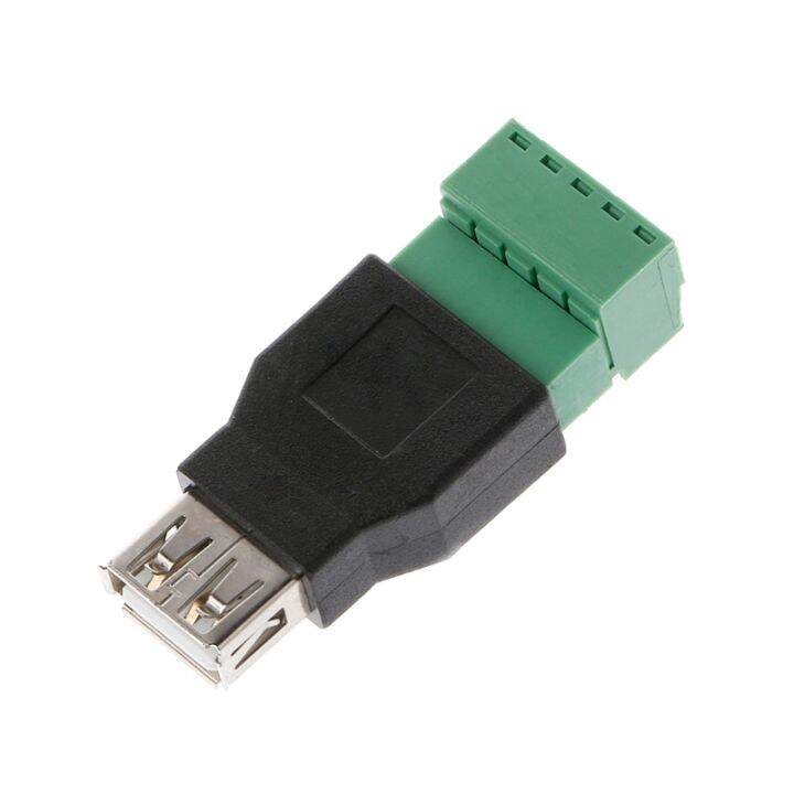 USB 2.0ประเภท A ชาย/หญิง5P สกรู W/Shield Terminal ปลั๊กตัวแปลง ...