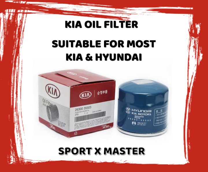 [ORIGINAL] KIA / HYUNDAI OIL FILTER (26300-2Y500) | Lazada