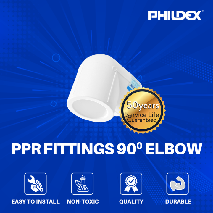 PHILDEX PPR Fittings - 90° Elbow | Lazada PH