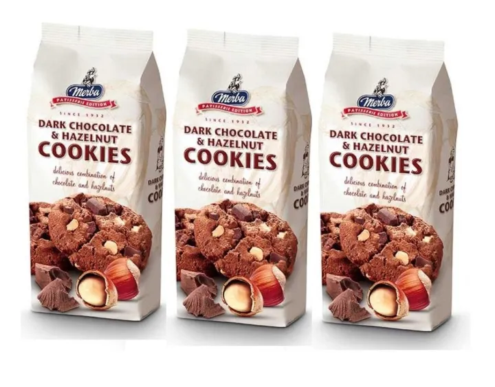 Merba Dark Chocolate and Hazelnut Cookies 200g Set of 3 | Lazada PH