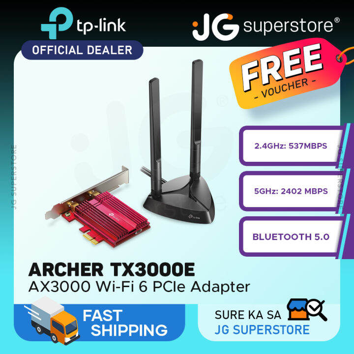 TP-Link Archer TX3000E AX3000 Wi-Fi 6 Bluetooth 5.0 PCIe Adapter with ...