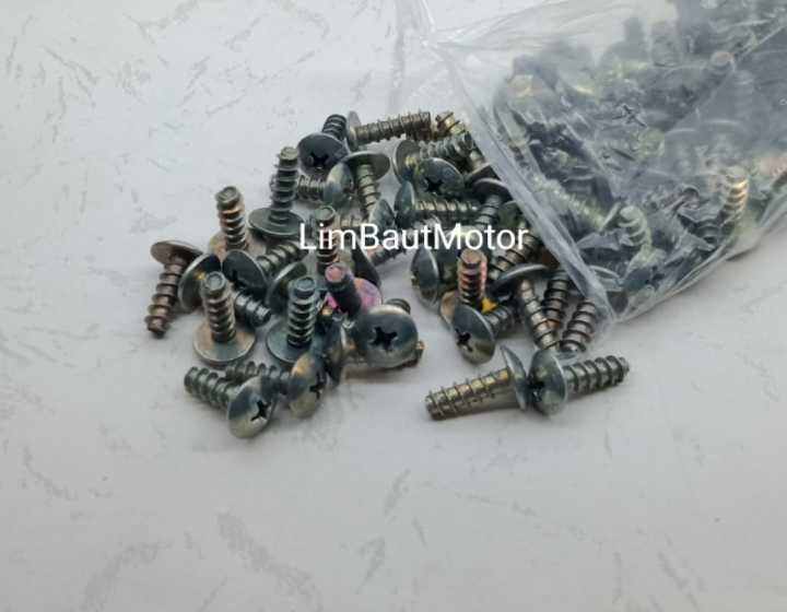 LIM BAUT MOTOR Baut cacing motor ulir yamaha 5x16 ( 100pcs) | Lazada ...