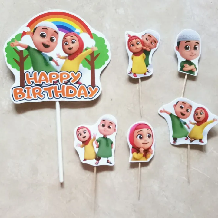 Topper toper cake hiasan kue ulang tahun karakter Nusa Rara nussa Rara ...