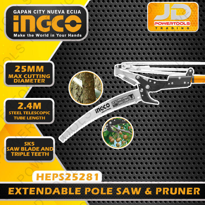 Ingco HEPS25281 Extendable Pole Saw and Pruner | Lazada PH