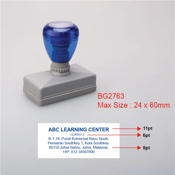 BG2763-Blue Grey Stamp Chop series Pre Ink Stamp Chop / Flash Stamp ...