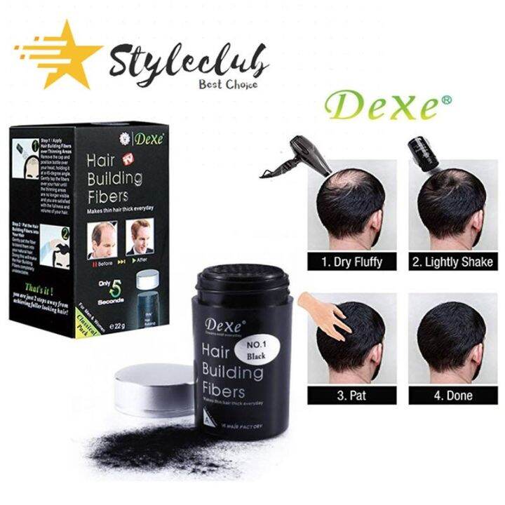 Hair Building Fibers 22g + Instant Hair Growth Fiber Powder Hair ...