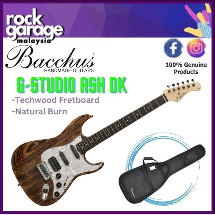 Bacchus G-STUDIO ASH DK-NABN Electric Guitar, Natural Burned ( G Studio DK NABN ) | Lazada