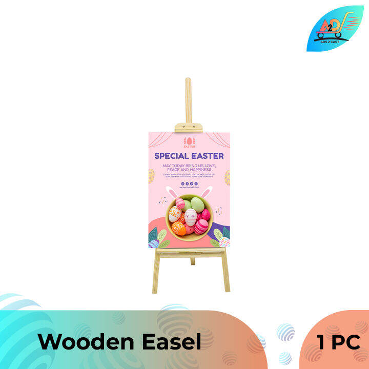 ADS Advertising Wooden Easel Stand 125cm & 150cm l Art Sketch Drawing ...