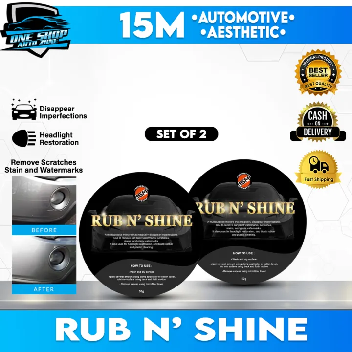 BEST SELLING 15M RUB N' SHINE (SET OF 2) / 100% ORIGINAL/ WASH & WAXES ...